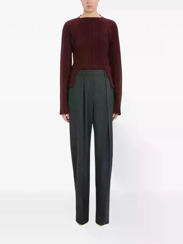 Victoria Beckham Pleated Straight-leg Trousers