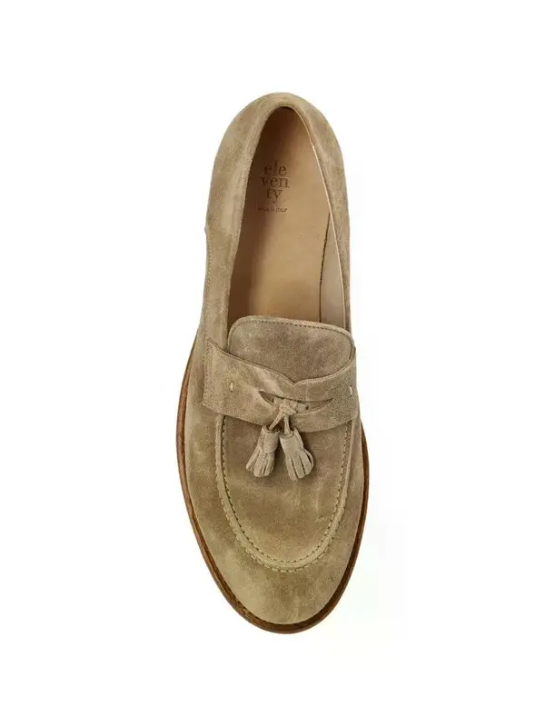 Eleventy Tassel-detail Suede Loafers