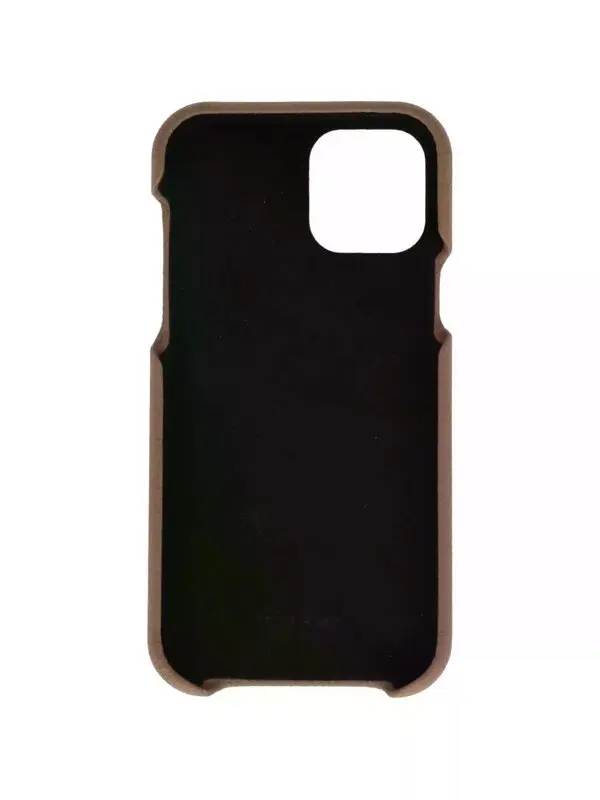 TOM FORD Logo-print Grained-leather Phone Case - Brown