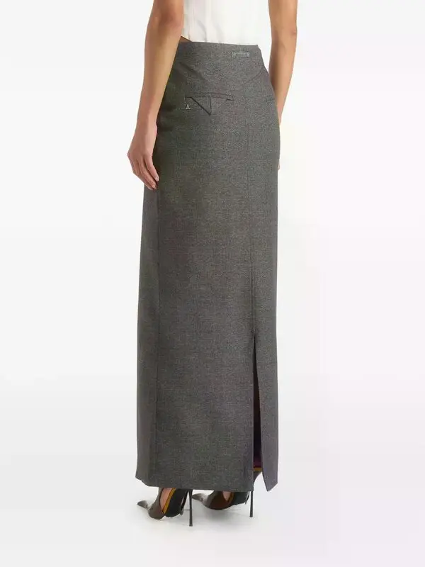 Manière De Voir Tailored Maxi Skirt With Box Pleat