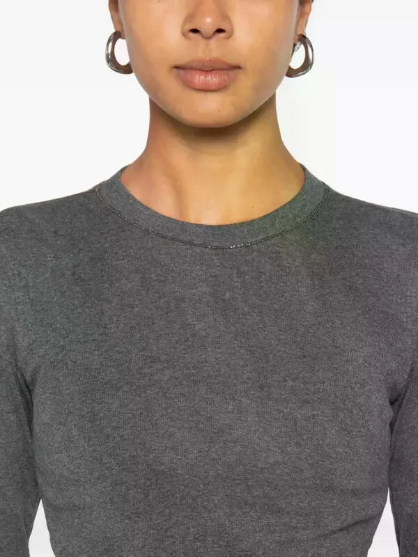 Brunello Cucinelli Monili Trim Long Sleeve T-shirt