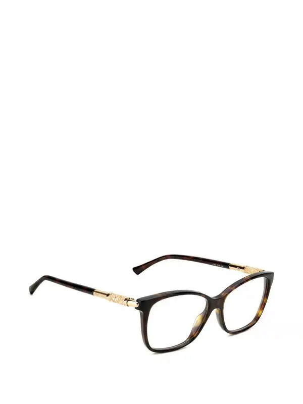 JIMMY CHOO Crystal-embellished Rectangle-frame Glasses