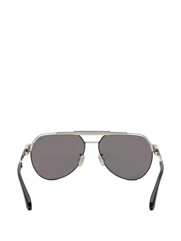 Philipp Plein Pilot Frame Sunglasses With Engraved Logo