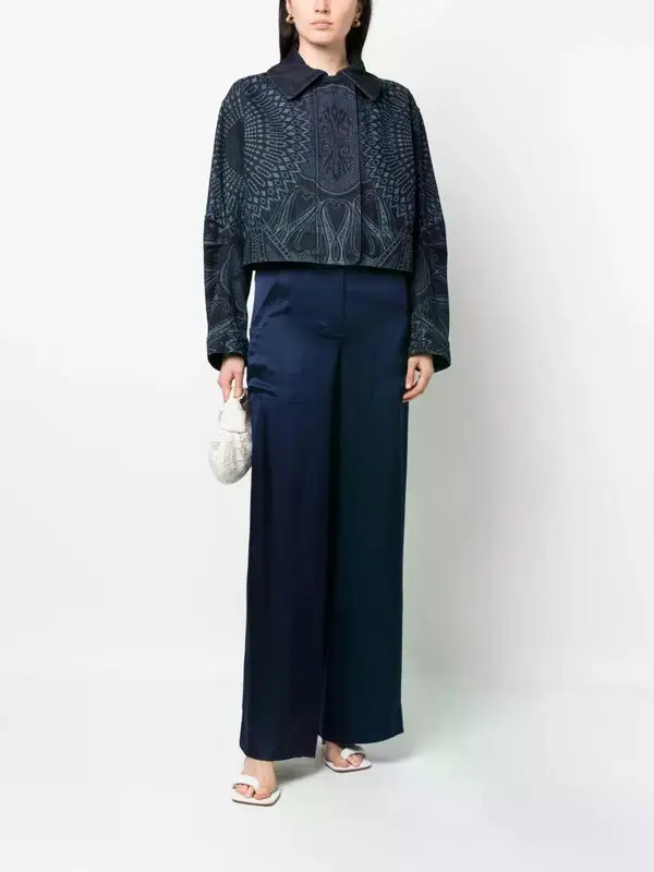 Alberta Ferretti Denim Cropped Jacket