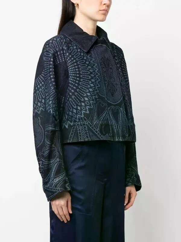 Alberta Ferretti Denim Cropped Jacket
