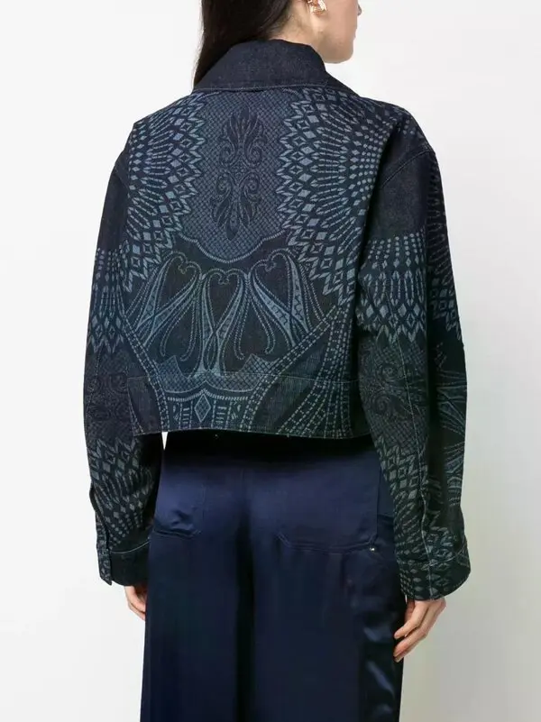 Alberta Ferretti Denim Cropped Jacket