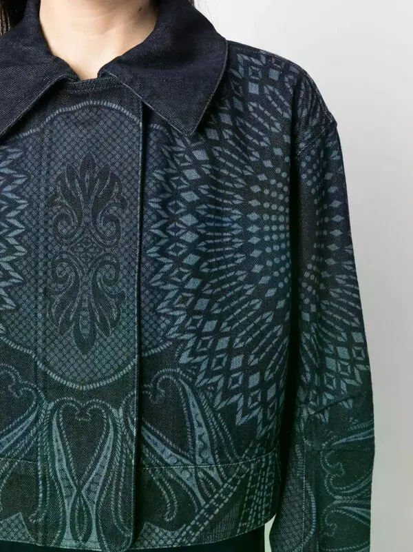 Alberta Ferretti Denim Cropped Jacket