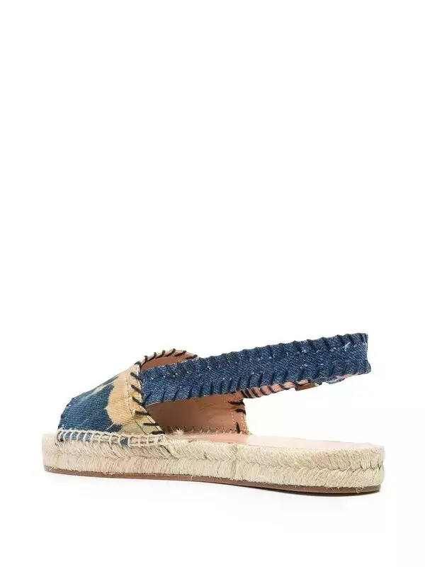 Alberta Ferretti Open-toe Denim Espadrilles