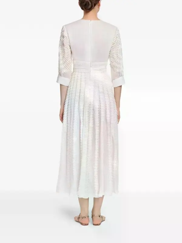 Elie Saab V-neck Dress With Ladder Stitch Detailing