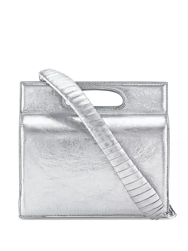Tyler Ellis Tall Stella Accordion-gusset Leather Tote Bag - Silver