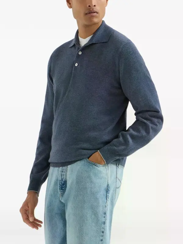 Brunello Cucinelli Cashmere-knit Polo Shirt