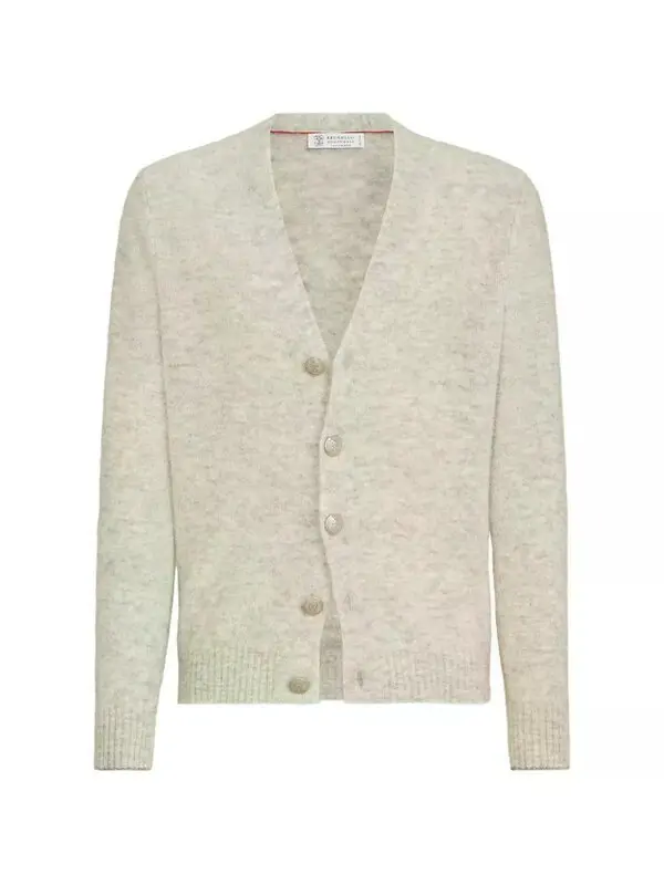 Brunello Cucinelli Alpaca, Cashmere And Wool Cardigan - Grey