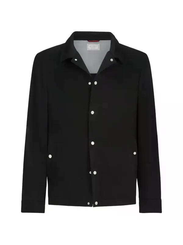 Brunello Cucinelli Lightweight Cashmere Flannel Shirt Jacket