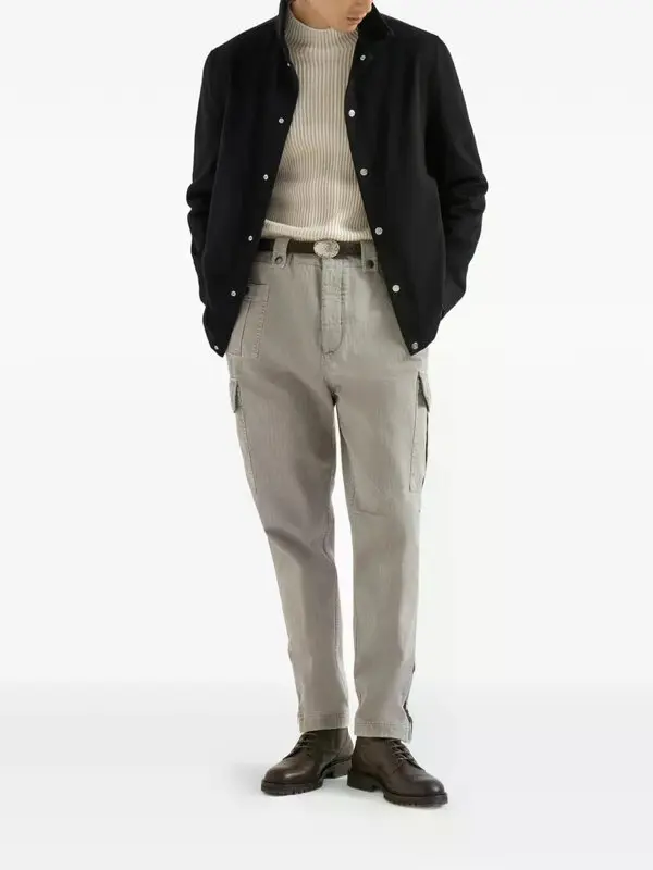 Brunello Cucinelli Lightweight Cashmere Flannel Shirt Jacket