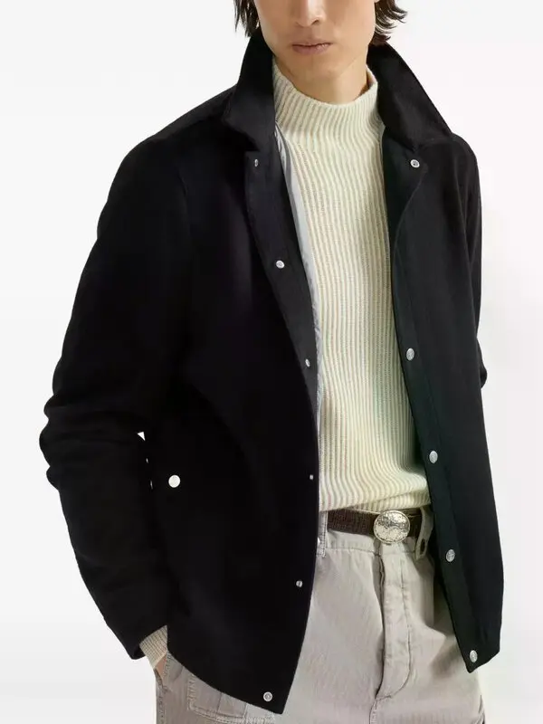 Brunello Cucinelli Lightweight Cashmere Flannel Shirt Jacket