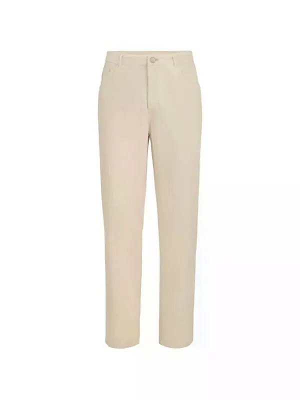 Brunello Cucinelli Garment-dyed Five-pocket Trousers In Cotton Narrow-wale Corduroy - Neutrals
