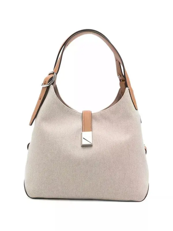 Kate Spade New York Canvas Tote Bag With Leather Trim - Neutrals