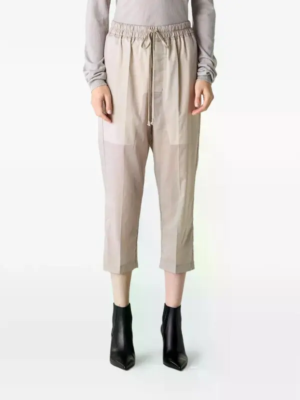Rick Owens Astaires Cropped Drawstring Trousers - Neutrals