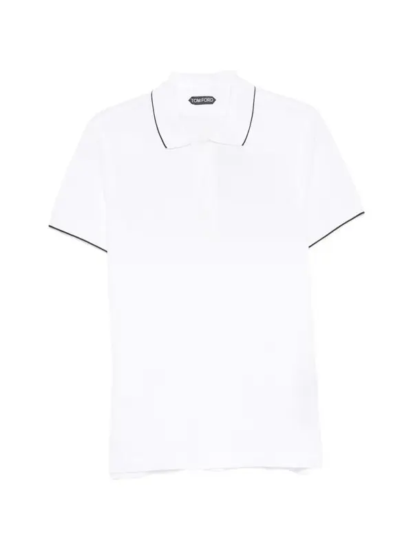 TOM FORD Tipping-detail Short-sleeve Polo Shirt