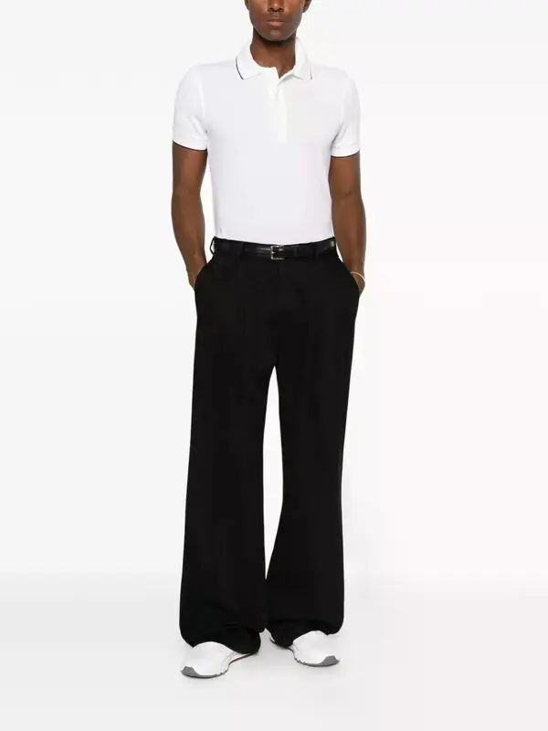 TOM FORD Tipping-detail Short-sleeve Polo Shirt