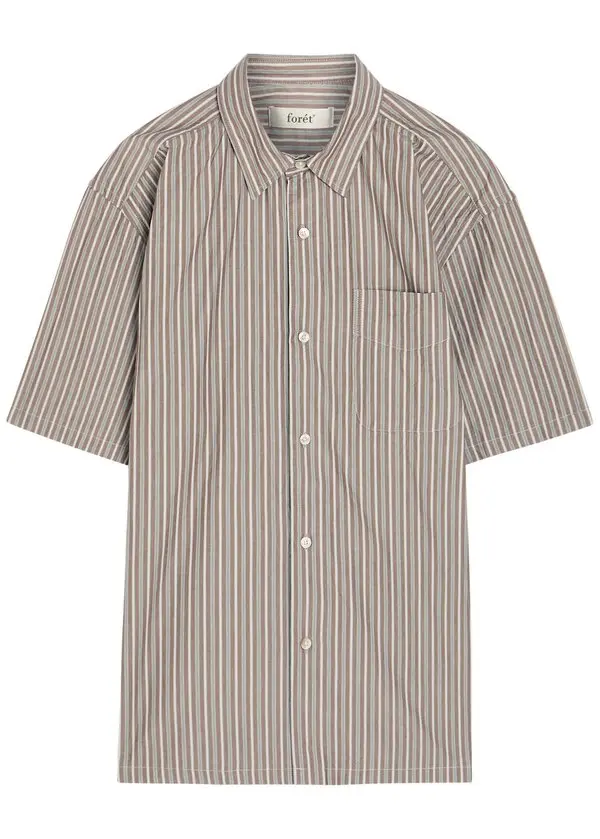 FORET Striped Cotton Shirt