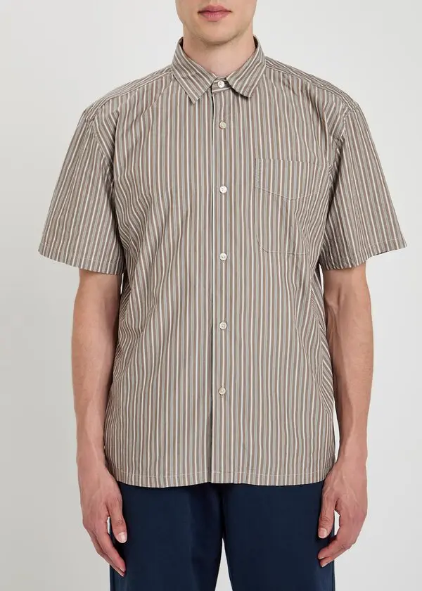 FORET Striped Cotton Shirt