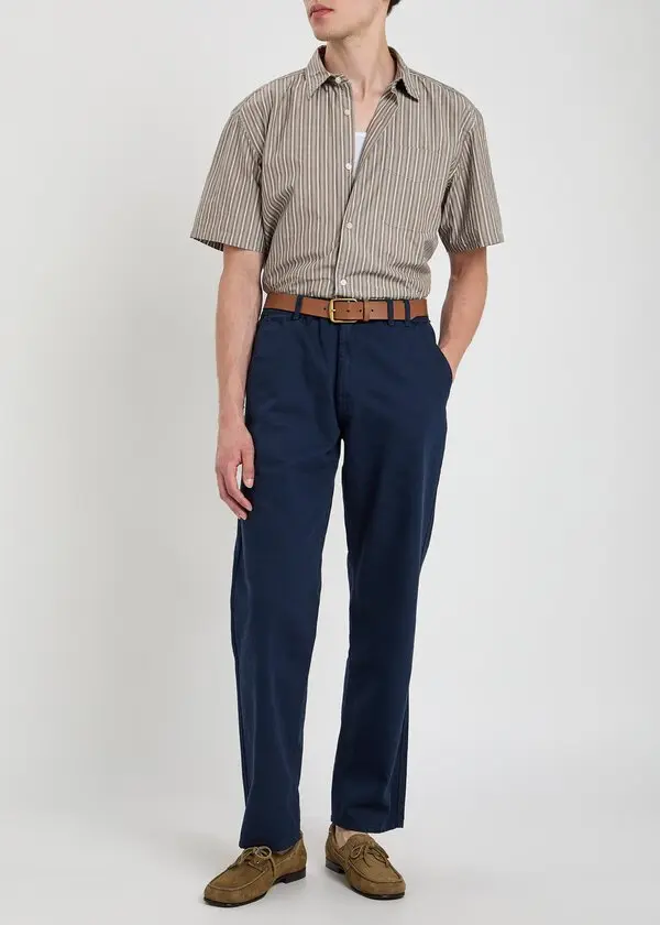 FORET Striped Cotton Shirt