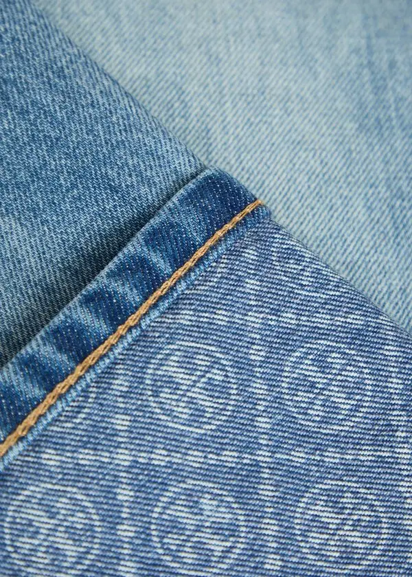 Tory Burch Logo Straight-leg Denim Jeans