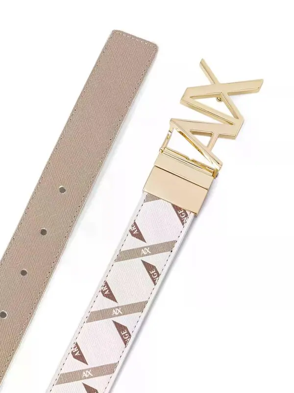 Armani Exchange Reversible Belt With Gold-tone Hardware