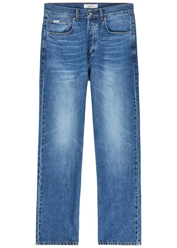 FORET Straight-leg Denim Jeans - Mid Blu