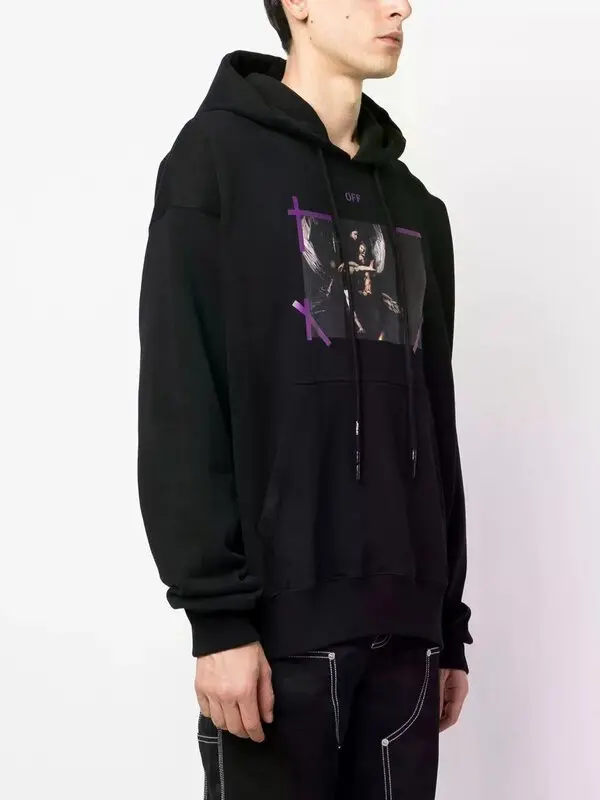 Off-White Graphic Print Cotton Hoodie