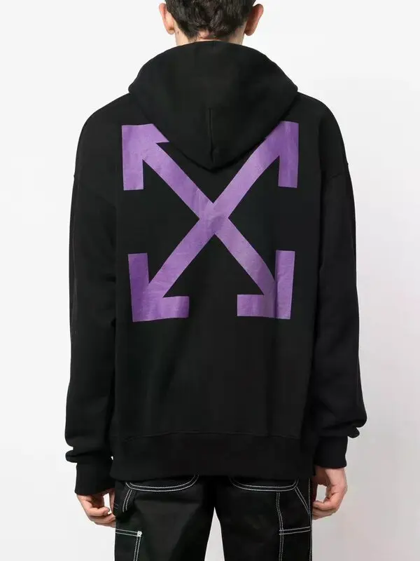 Off-White Graphic Print Cotton Hoodie
