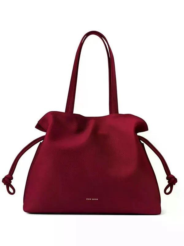 ESIN AKAN Large Emma Leather Tote Bag - Red