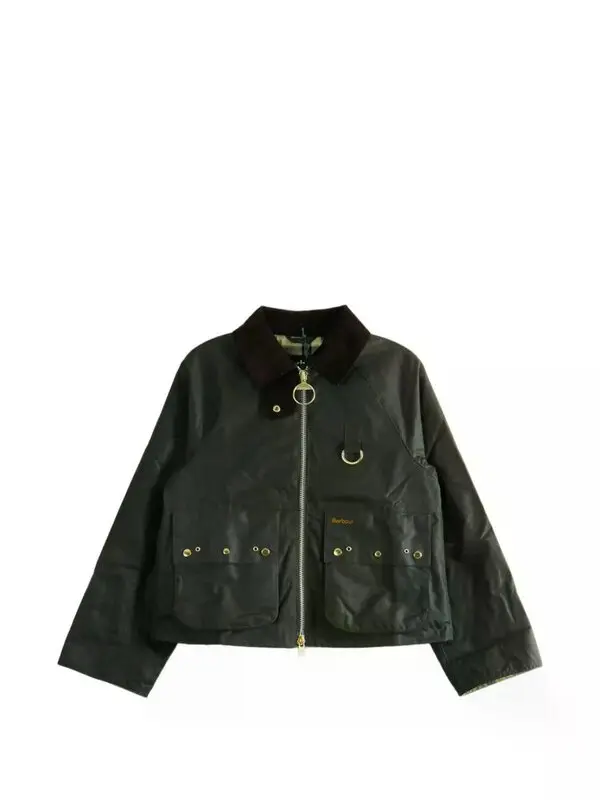 Barbour Tartan-print Corduroy-collar Jacket - Green