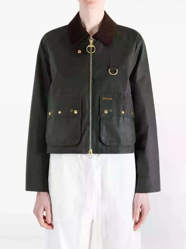 Barbour Tartan-print Corduroy-collar Jacket