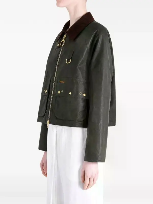 Barbour Tartan-print Corduroy-collar Jacket