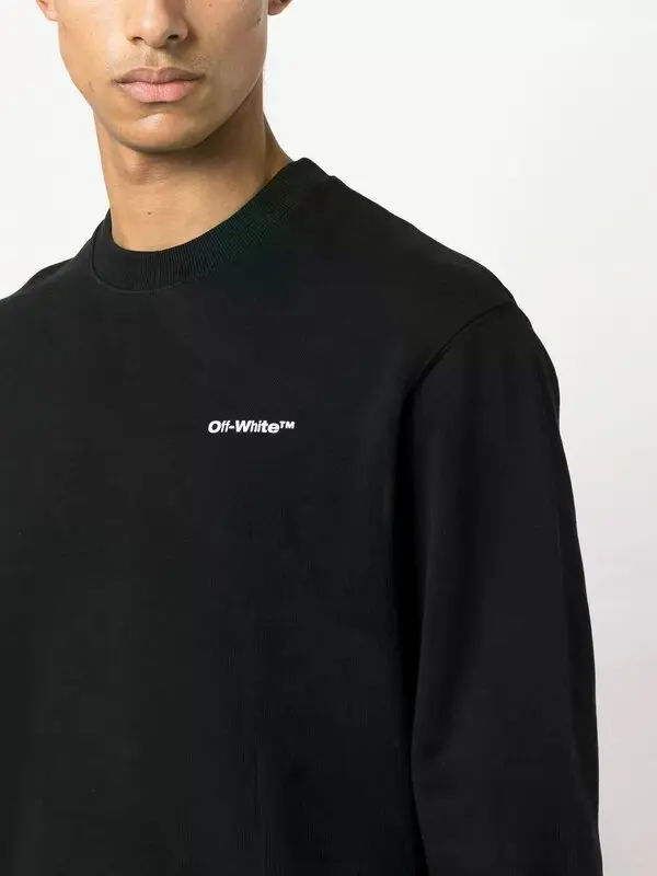 Off-White Logo Print Long Sleeve Sweatshirt