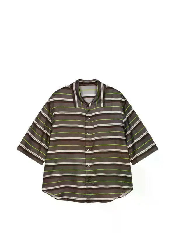 CROQUIS Striped-print Shirt - Brown