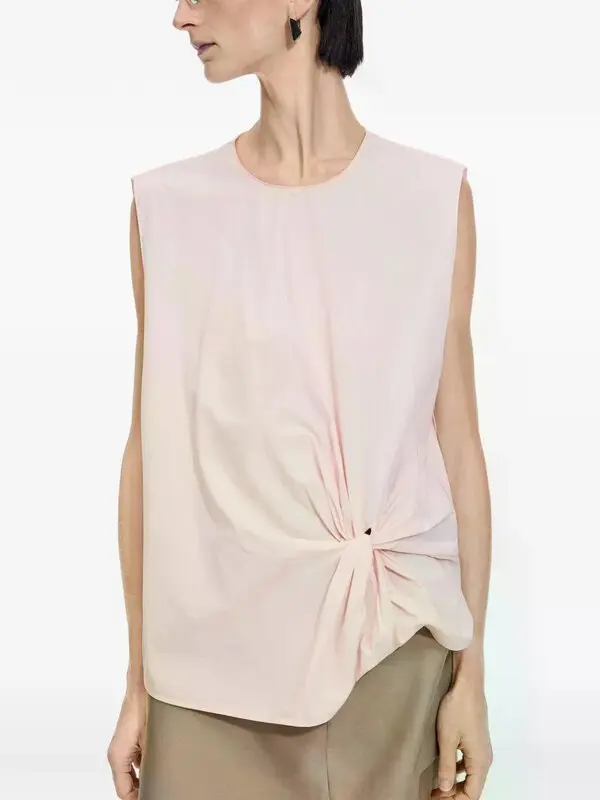 JNBY Twist-detail Draped Top - Pink