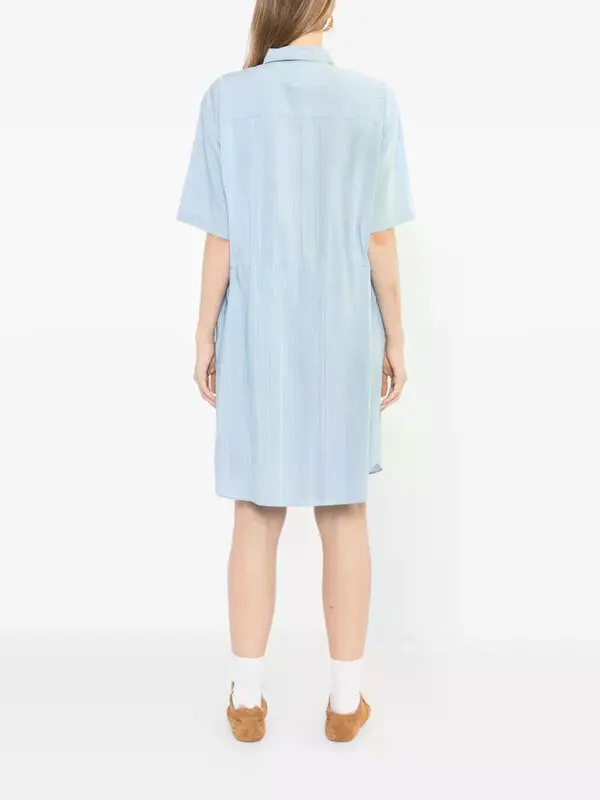 JNBY Crinkle-effect Striped Shirt Dress