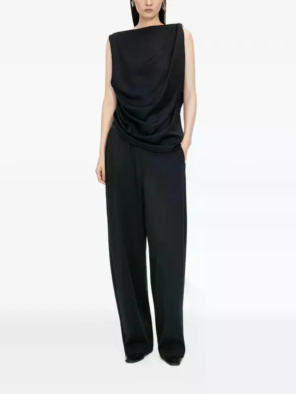 JNBY Asymmetric Draped Sleeveless Top - Black