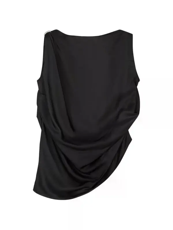 JNBY Asymmetric Draped Sleeveless Top - Black