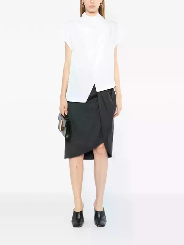 JNBY Draped Asymmetric Midi Skirt