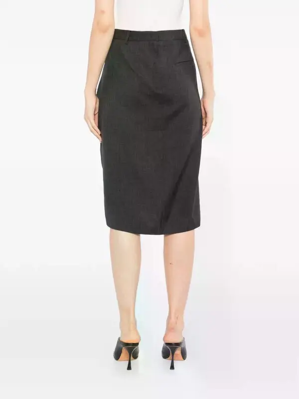 JNBY Draped Asymmetric Midi Skirt
