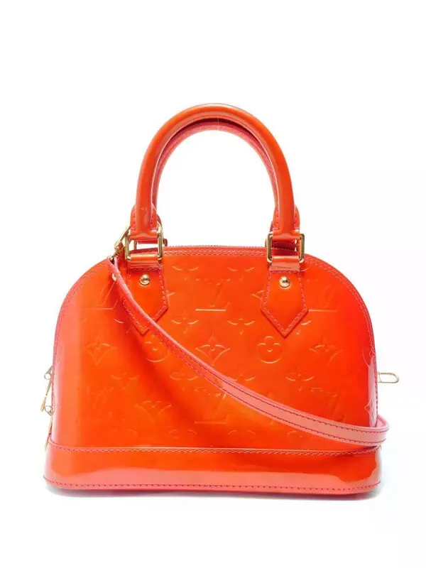 LOUIS VUITTON Monogram Vernis Alma Bb Handbag - Orange