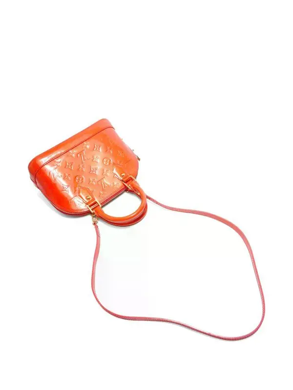 LOUIS VUITTON Monogram Vernis Alma Bb Handbag - Orange