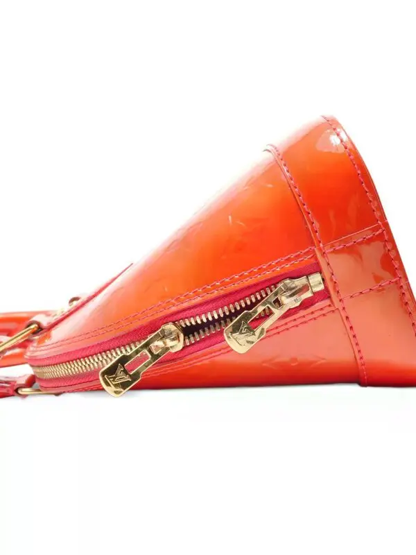 LOUIS VUITTON Monogram Vernis Alma Bb Handbag - Orange