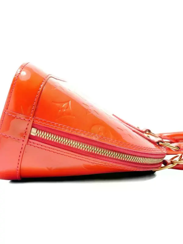 LOUIS VUITTON Monogram Vernis Alma Bb Handbag - Orange
