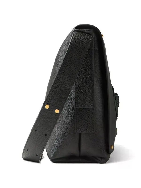 Versace Medusa Biggie Leather Messenger Bag