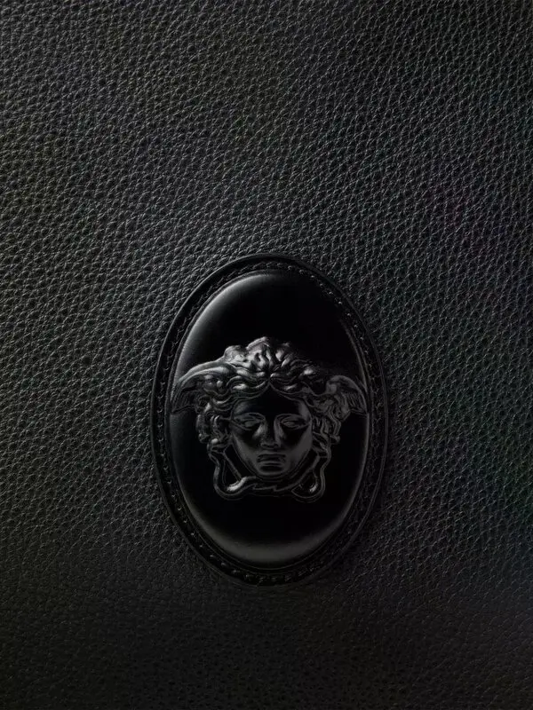 Versace Medusa Biggie Leather Messenger Bag